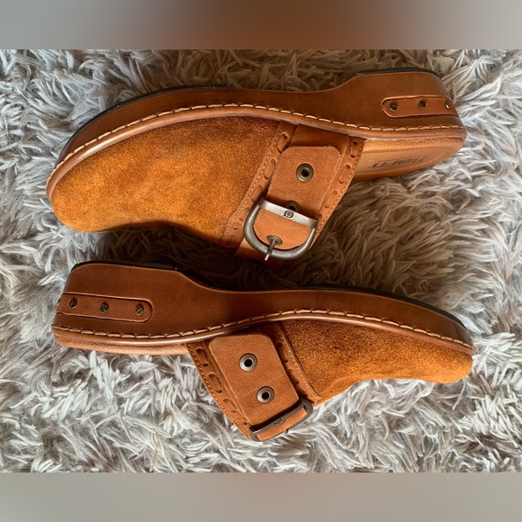 Born | Shoes | Born Banyan Mules Brown Suede Leather Buckle Strap Slip ...